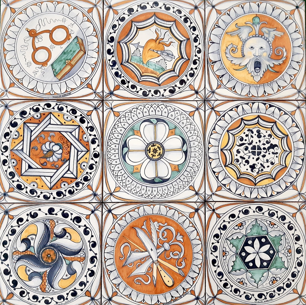 Handpainted Italian majolica tiles in Renaissance style – La Bottega ...